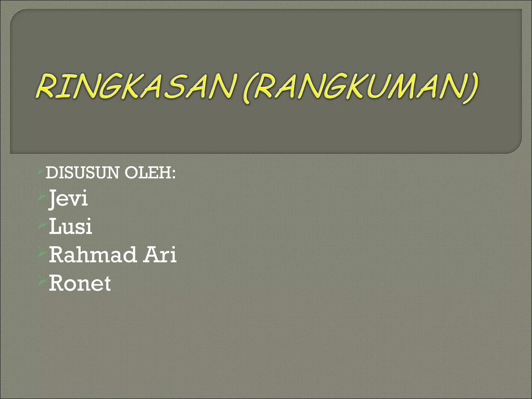 Membuat Ringkasan ( rangkuman) | PPT