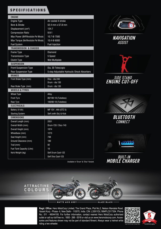 Hero Glamour Xtec Brochure | Hero MotoCorp | PDF