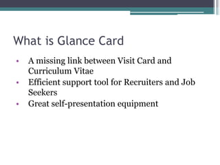 Glance Card | PDF