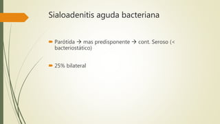 Patología de glándulas salivales en pacientes pediátricos | PPTX