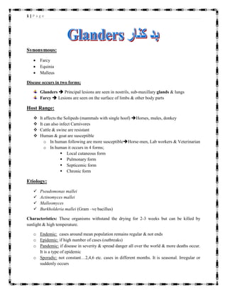 Glanders | PDF