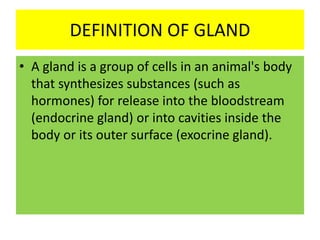 Glands | PPTX
