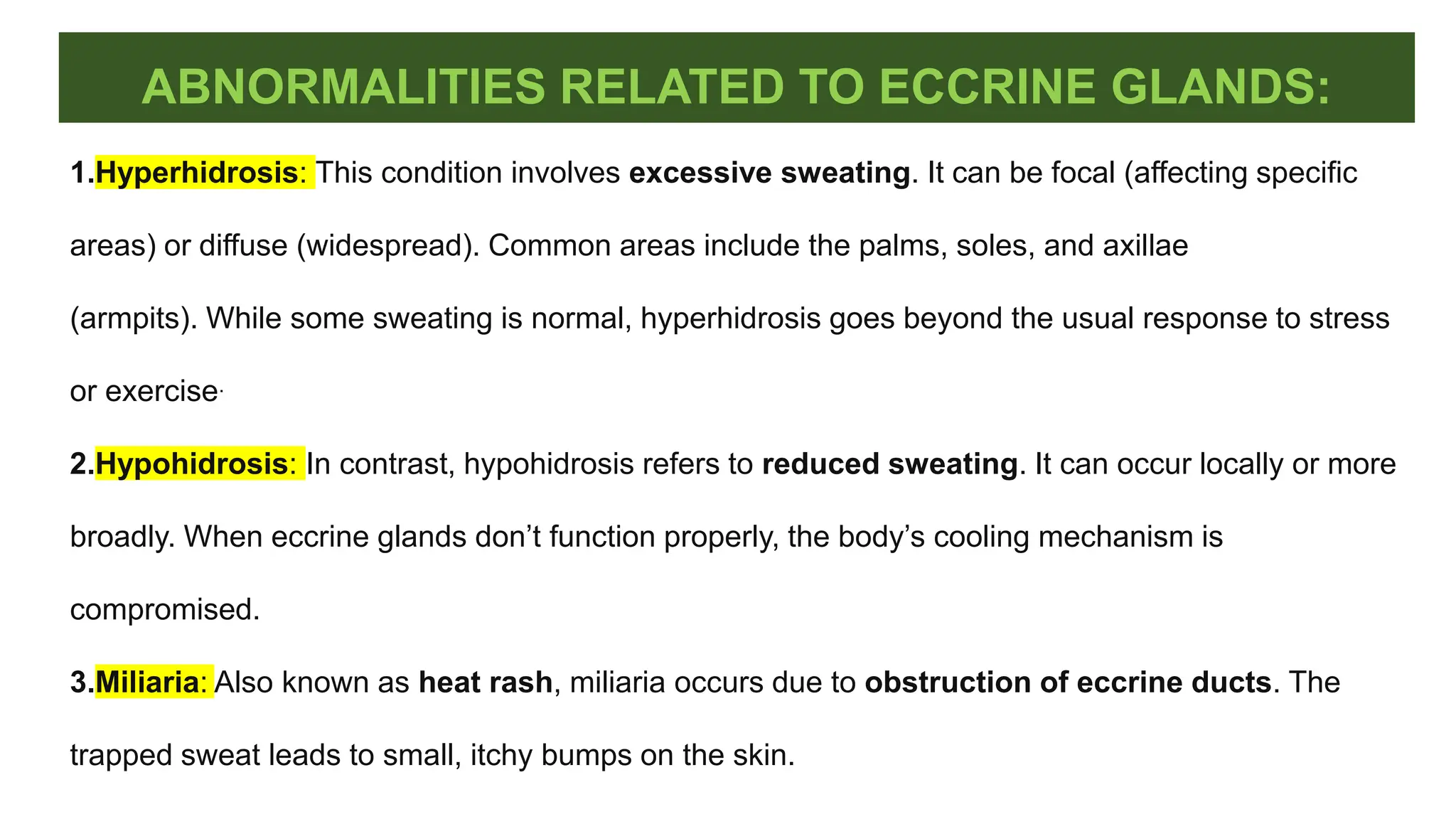 GLANDS IN THE SKIN,FUNCTIONS AND ABNORMALITIES ..pptx