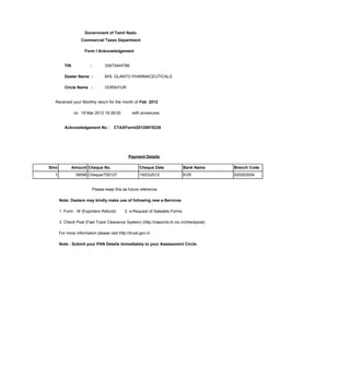 Glanto pharma form i - feb 2012 - acknw | PDF