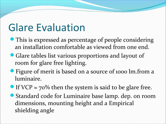 Glare | PPT | Eye and Vision Conditions | Diseases and Conditions