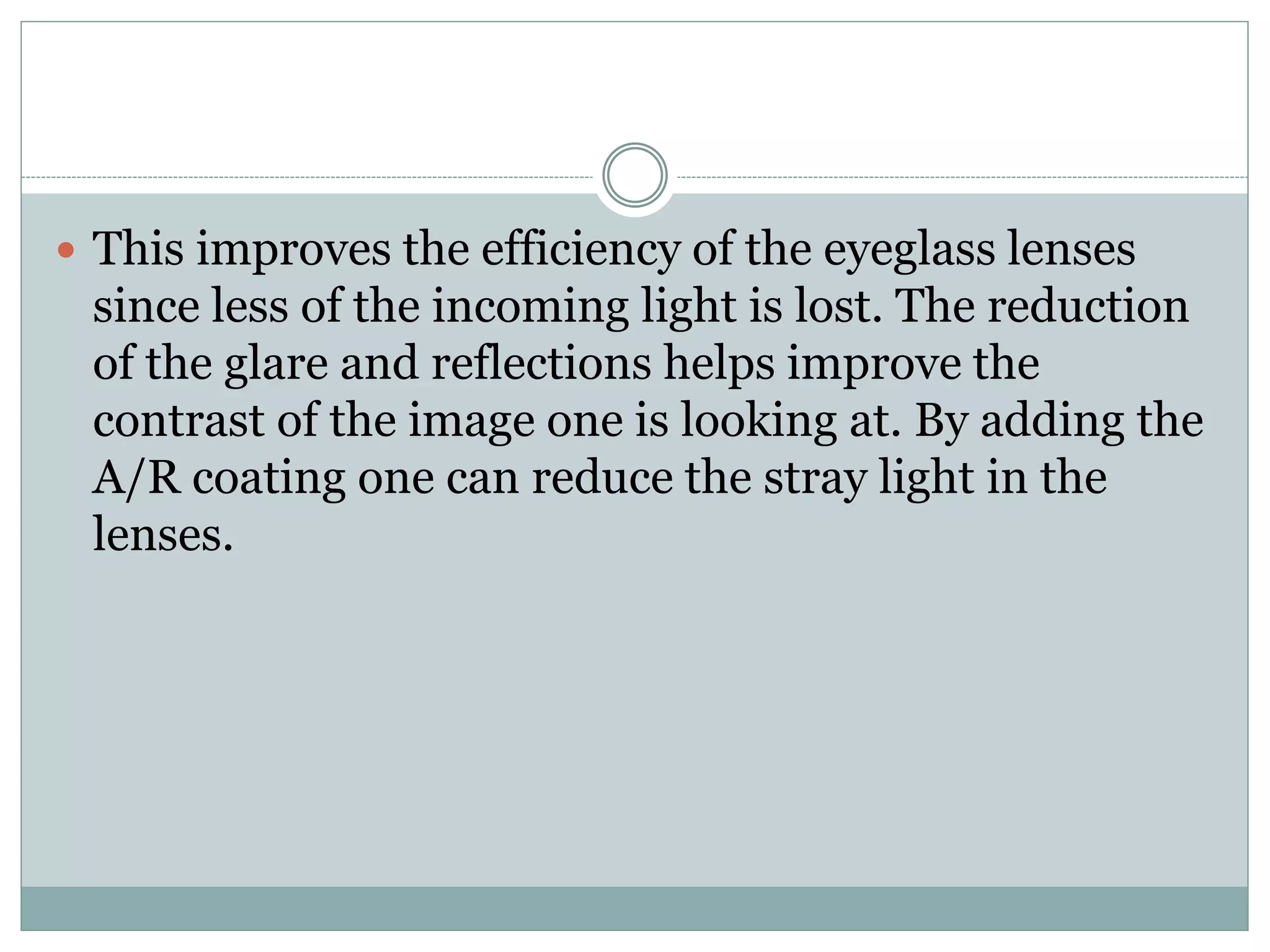 Glare from eyeglass lenses | PPTX