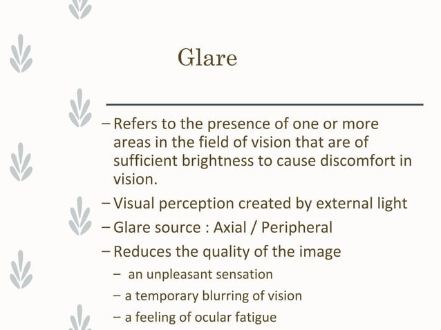 Glare testing and dark adaptation | PPT