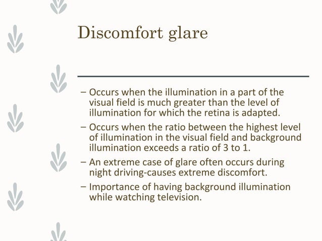 Glare testing and dark adaptation | PPT