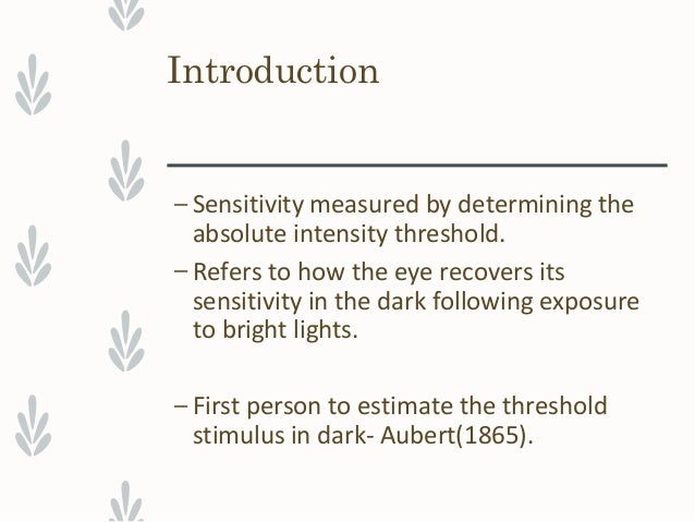 Glare Testing And Dark Adaptation