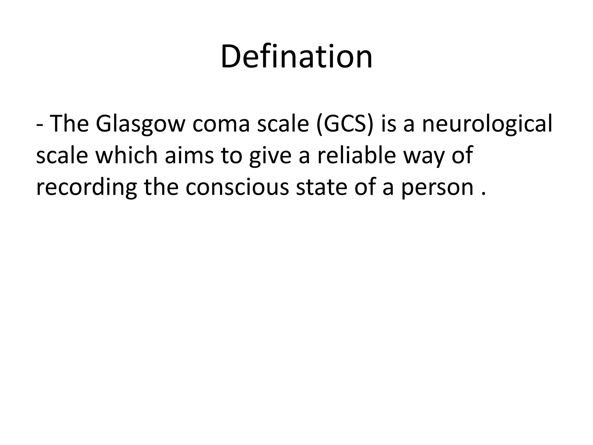 Glasco coma scale | PPTX