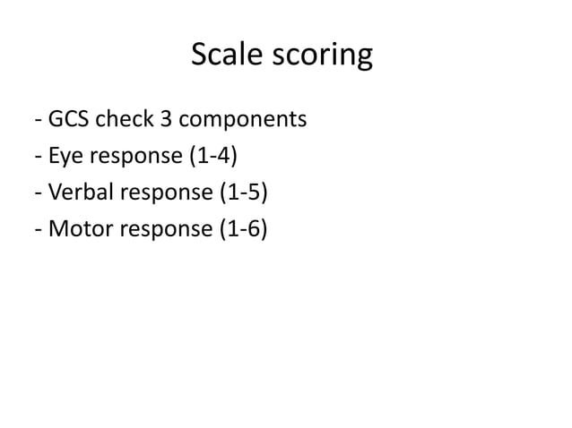 Glasco coma scale | PPTX