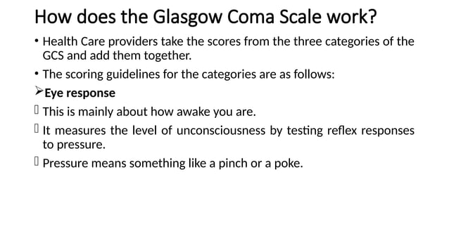 Glasgow Coma Scale.pptx for nursing students | PPTX