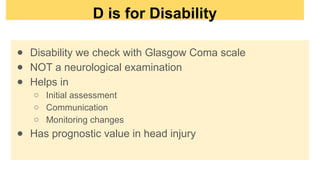 Glasgow coma scale .pptx GCS by EYES response VERBAL response MOTOR ...