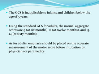 Glasgow coma scale evaluation and clinical considerations | PPTX