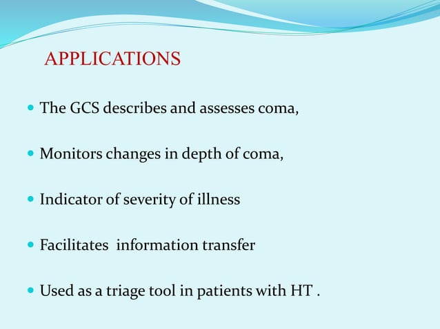 Glasgow coma scale evaluation and clinical considerations | PPTX ...
