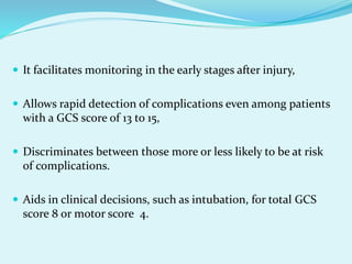 Glasgow coma scale evaluation and clinical considerations | PPTX