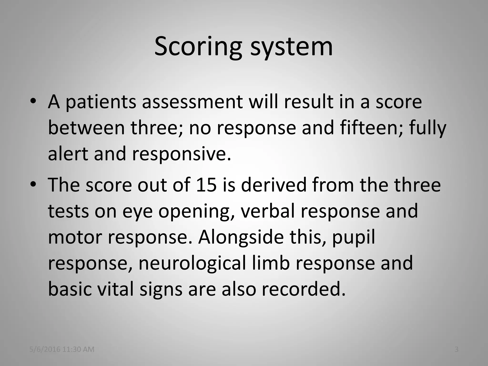 Glasgow coma scale | PPTX