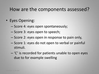 Glasgow coma scale | PPTX