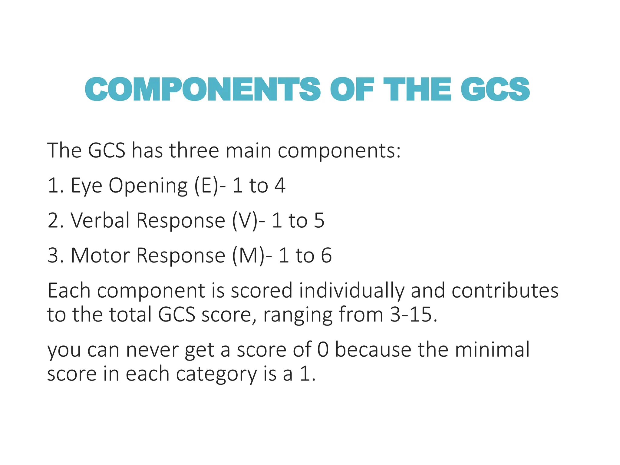 Glasgow Coma Scale (GCS) Presentation... | PPTX