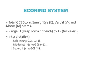 Glasgow Coma Scale (GCS) Presentation... | PPTX