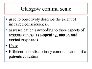 Glasgow comma scale and Mini mental Assessment scale.pptx