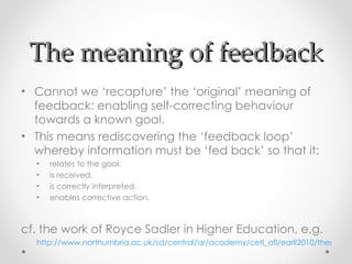 Closing the feedback loop | PPT