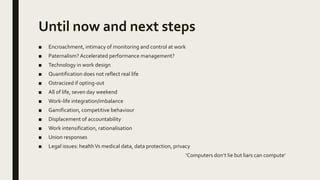 The quantified self at work | PPTX | Careers