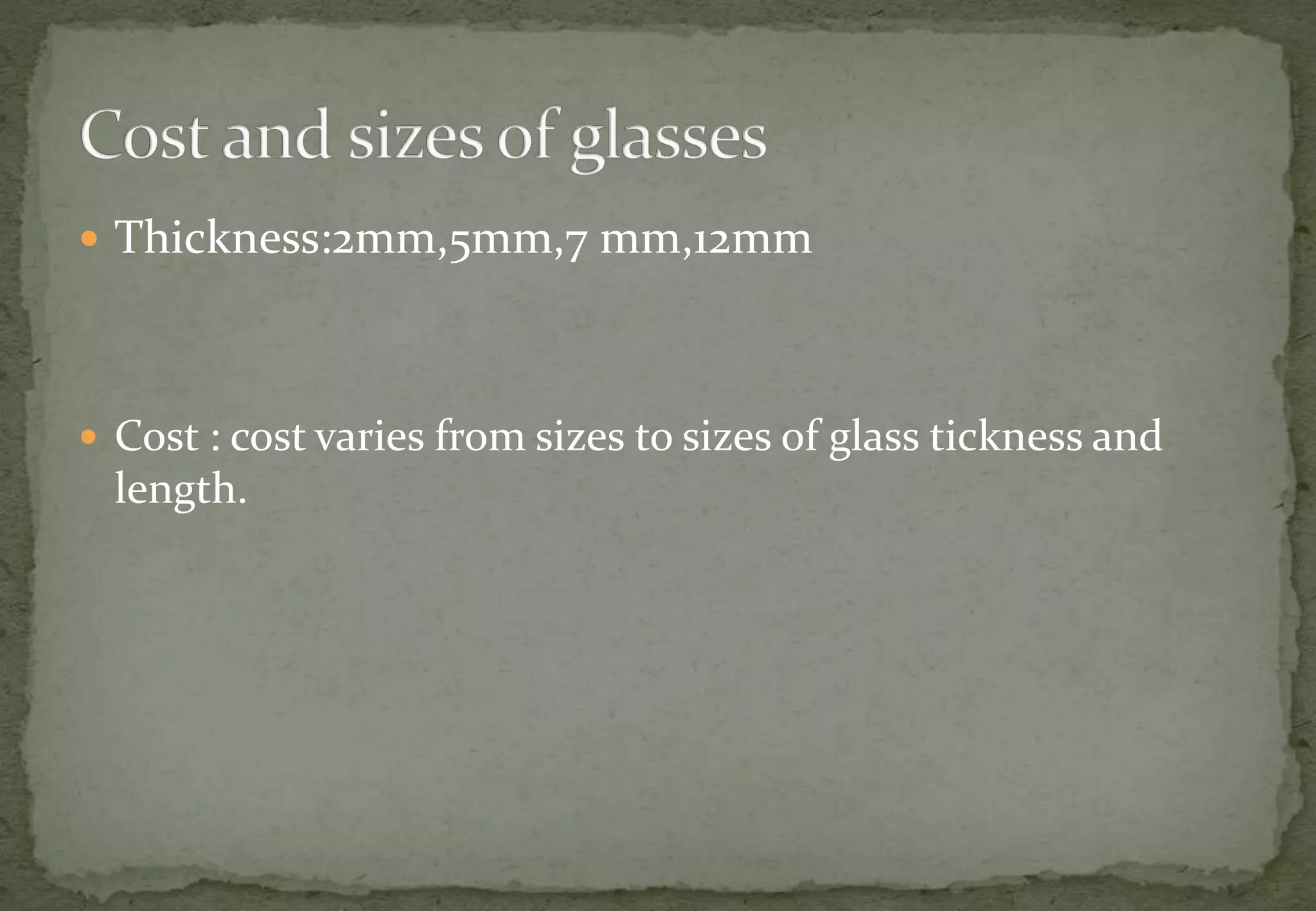 Types of Glass | PPTX