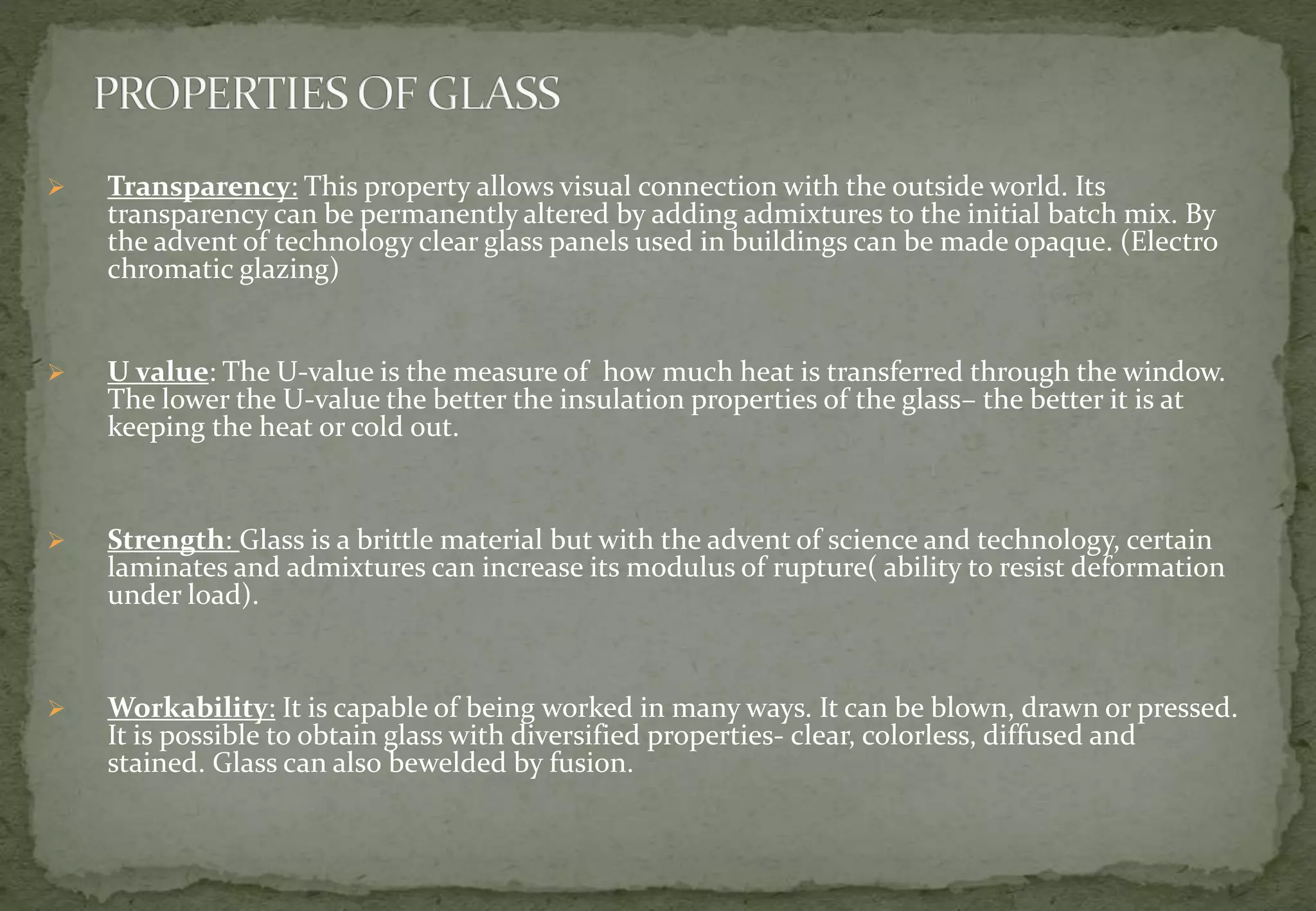 Types of Glass | PPTX | Home Improvement | Home & Garden