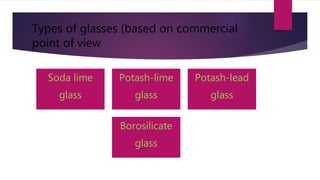 Glass ( FOR CIVIL ENGINEERS) | PPTX