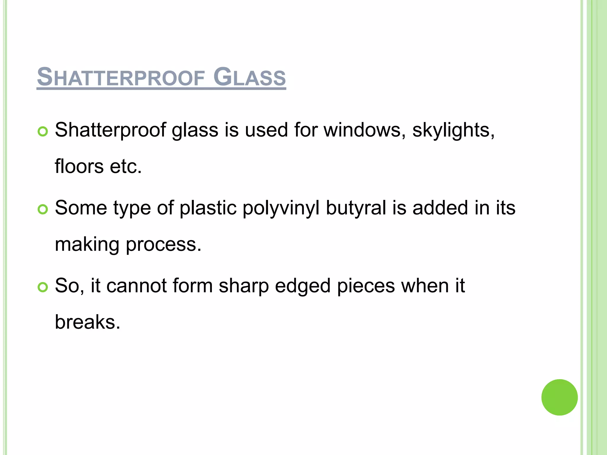 Types of Glass | PPTX