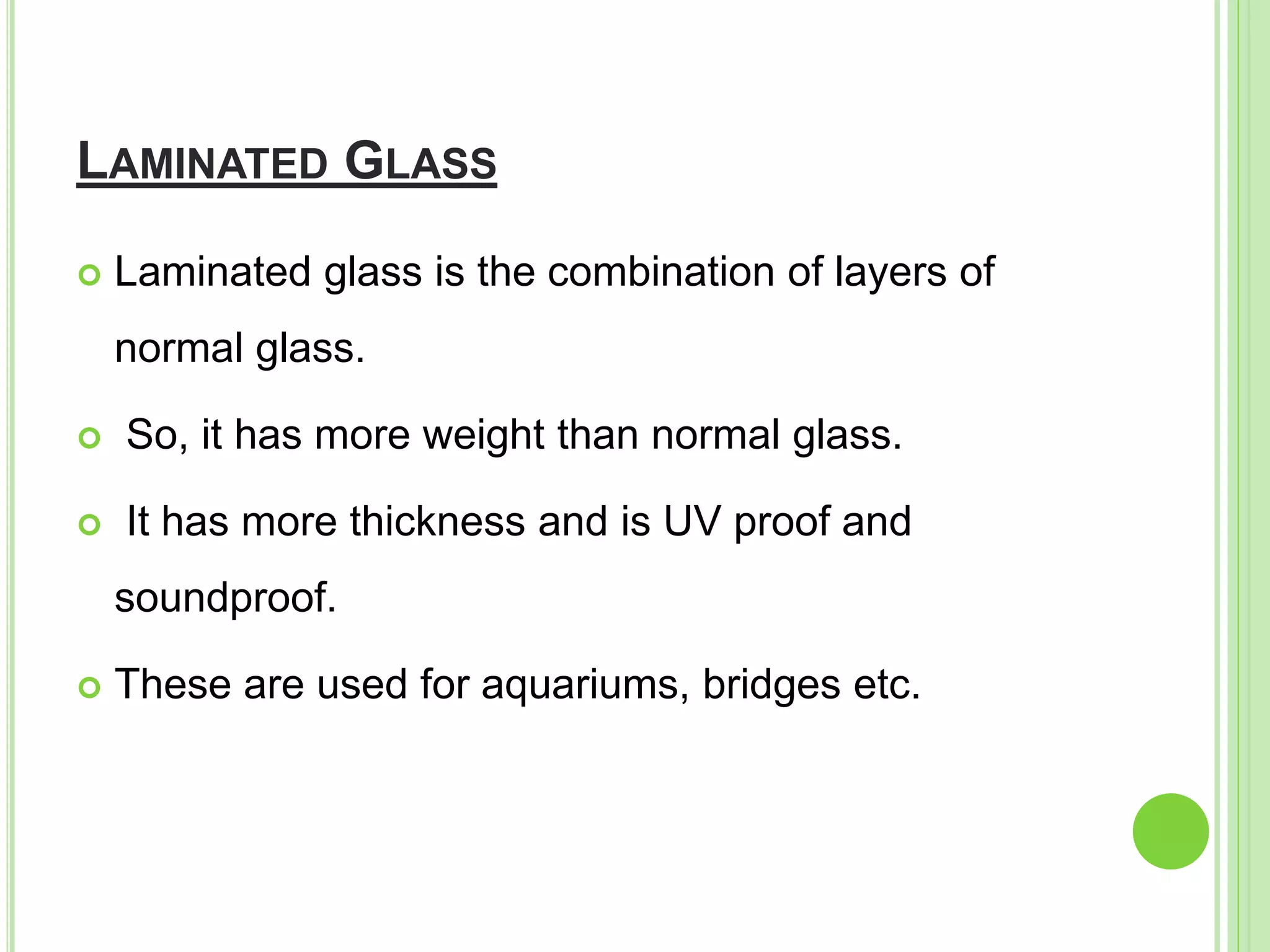 Types of Glass | PPTX