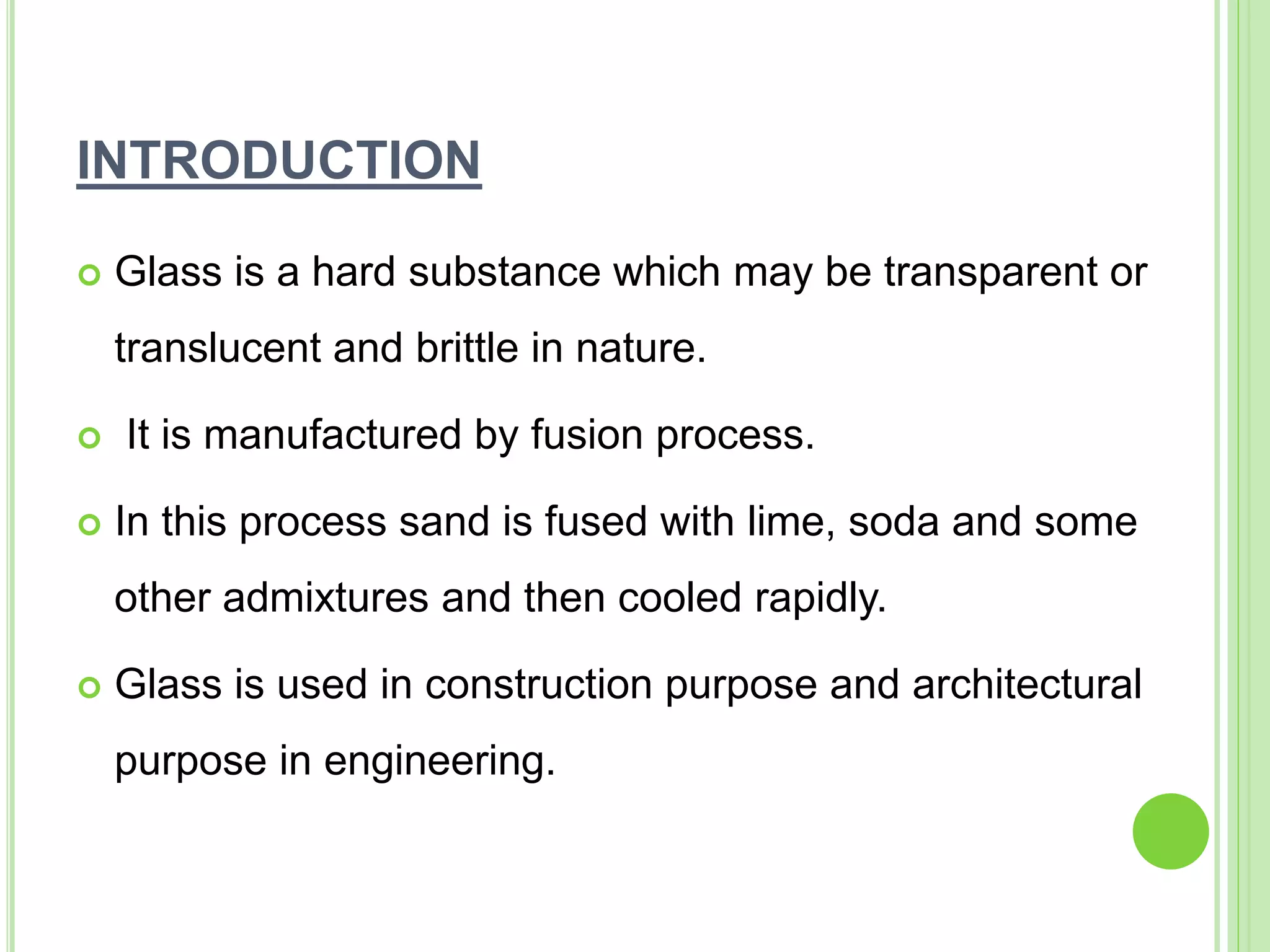 Types of Glass | PPTX