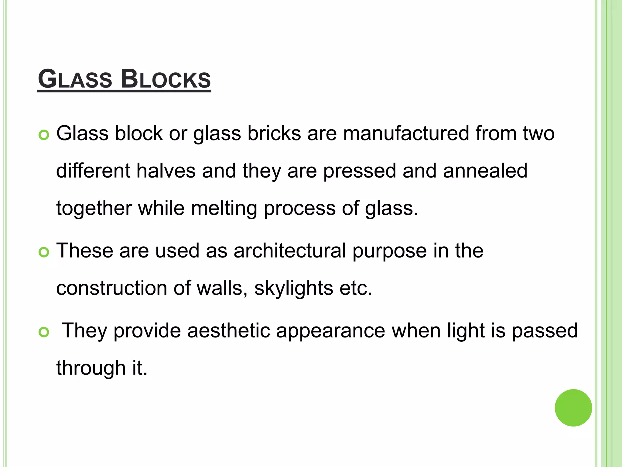 Types of Glass | PPTX