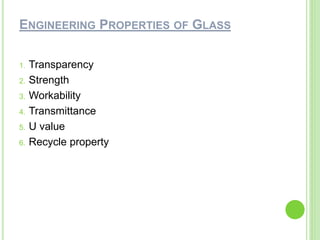 Types of Glass | PPTX
