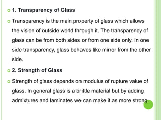 Types of Glass | PPTX