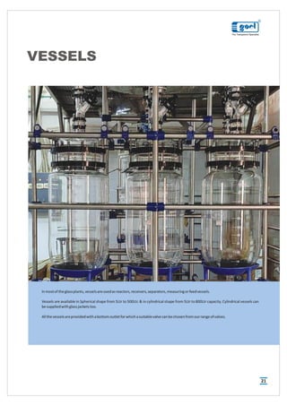 High-Quality Glass Reactors & Jacketed Vessels by Goel Scientific | PDF