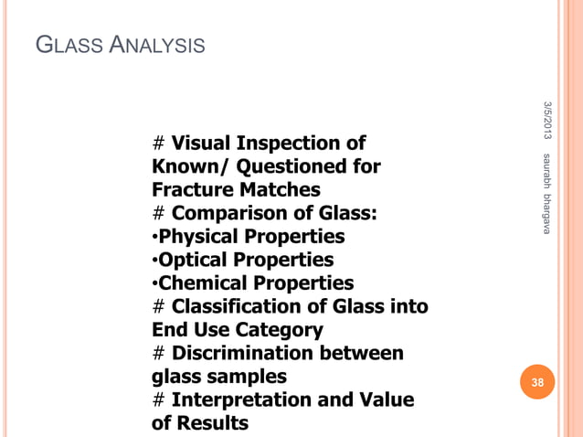 Glass analysis | PPT