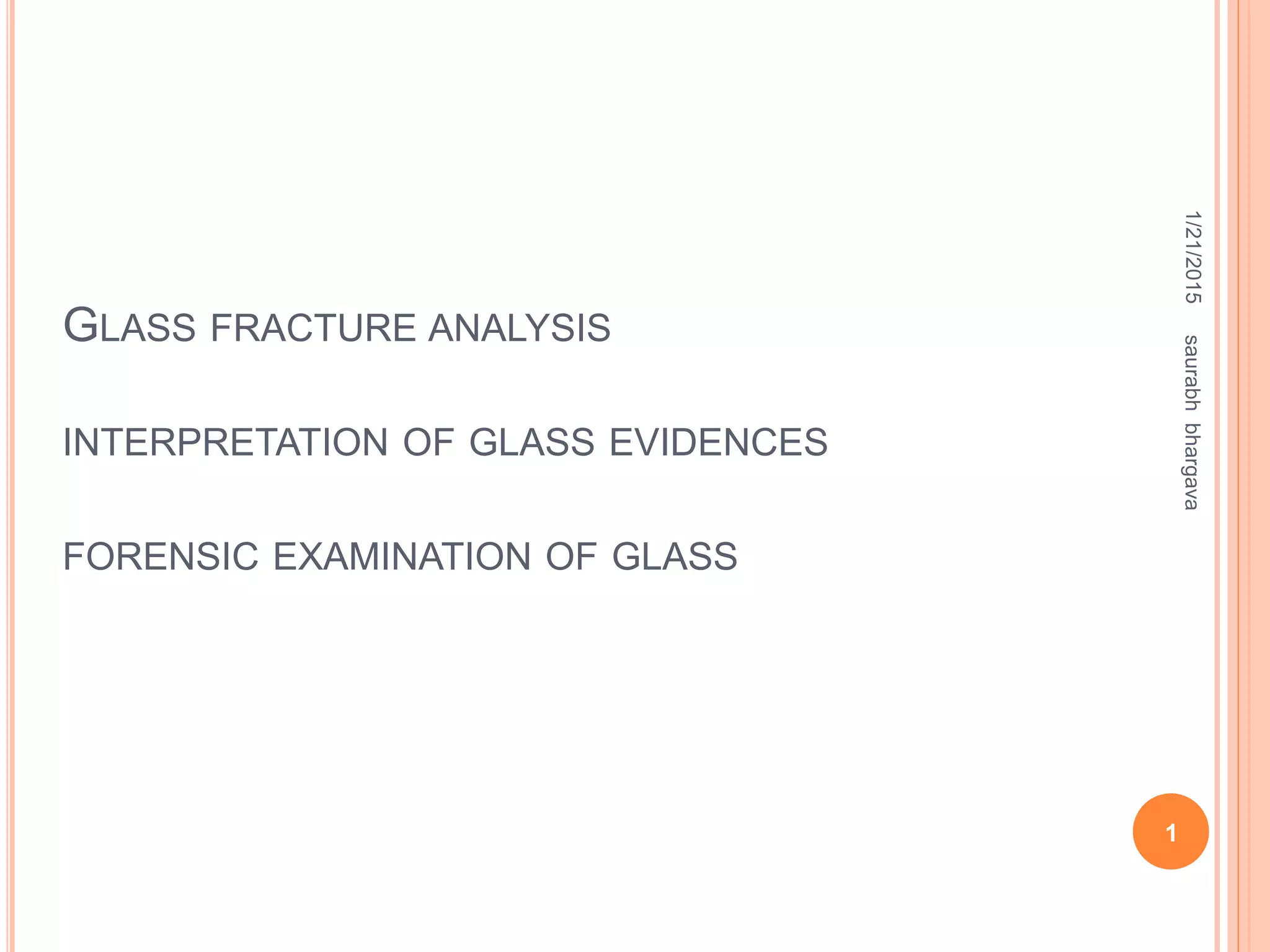 Glass analysis | PPTX