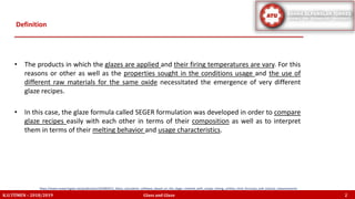 Seger Formulation-Glass and Glaze | PPTX