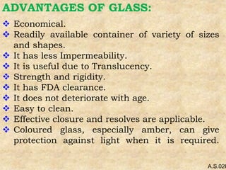 Glass and it's importance in pharmacy | PPTX