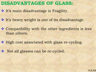 Glass and it's importance in pharmacy | PPTX