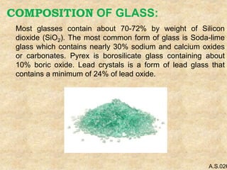 Glass and it's importance in pharmacy | PPTX