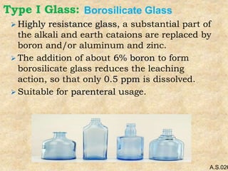 Glass and it's importance in pharmacy | PPT