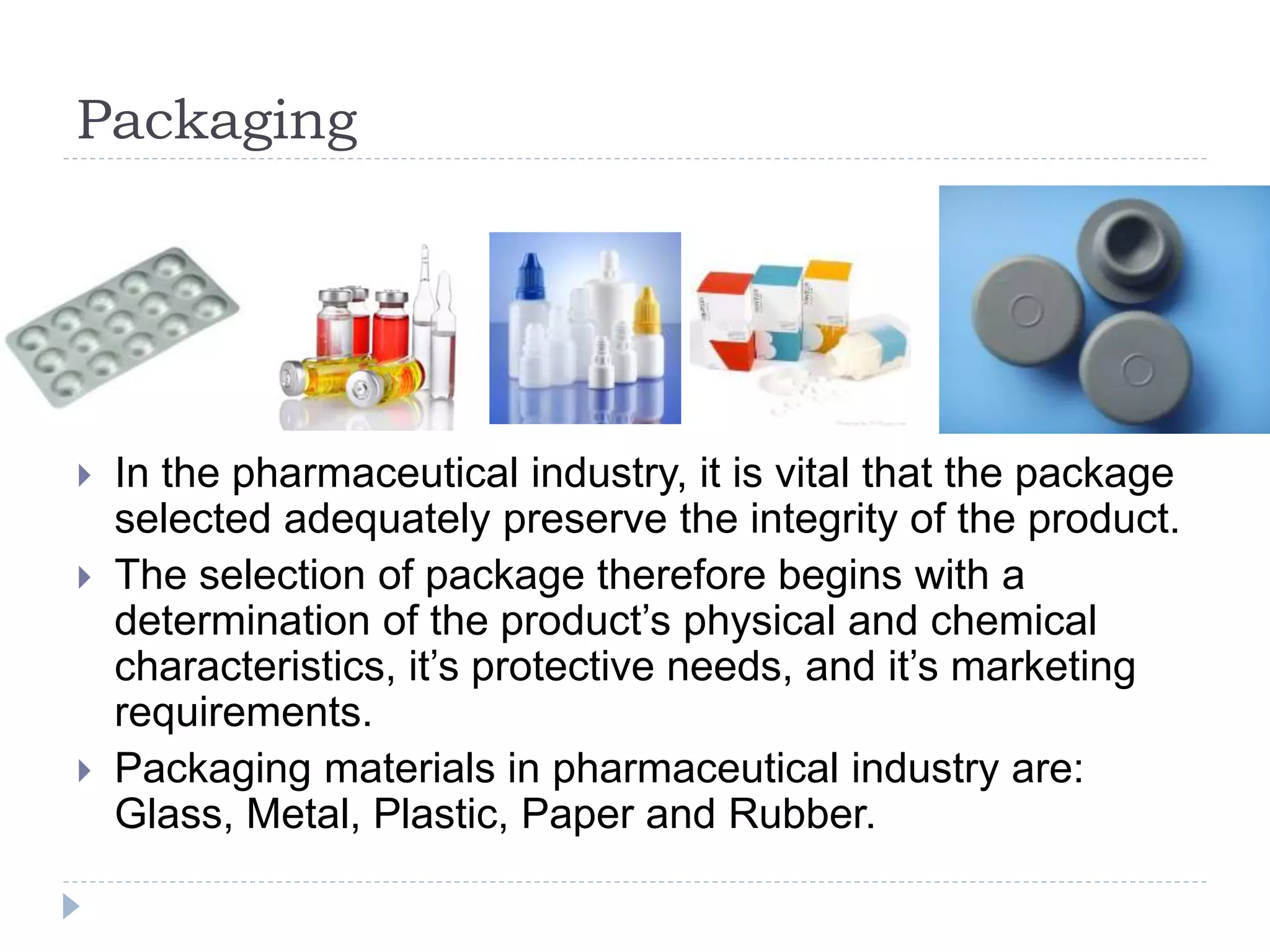 Glass as a packaging material | PPTX