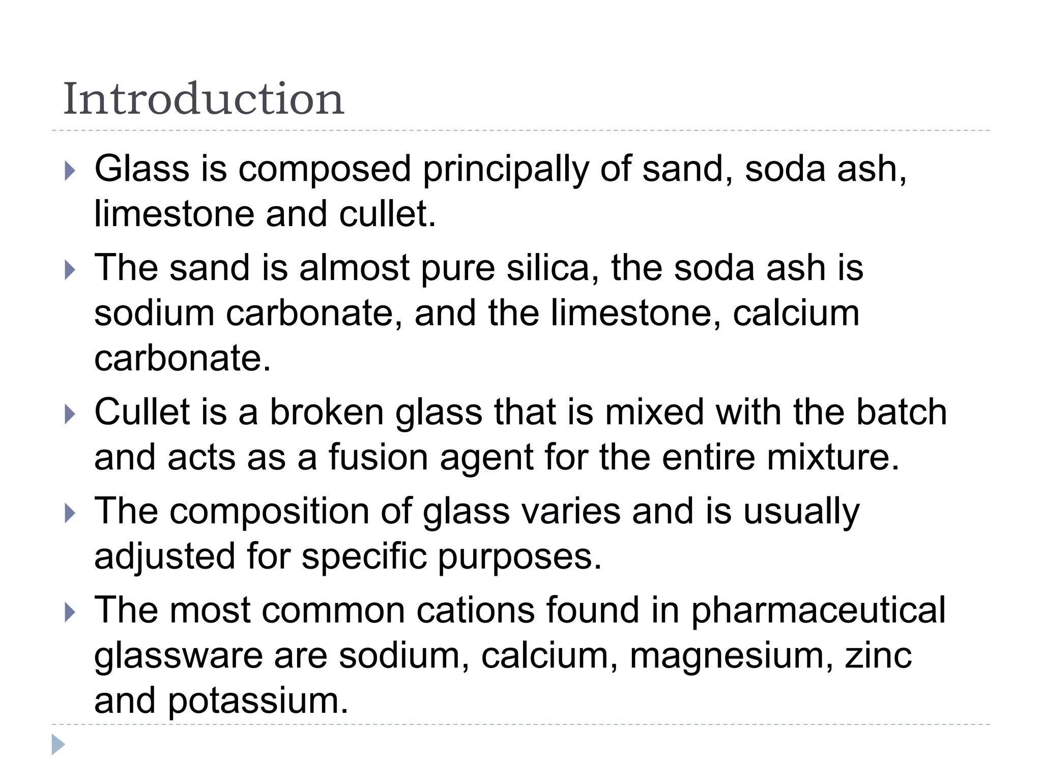 Glass as a packaging material | PPTX