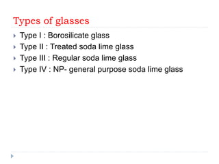 Glass as a packaging material | PPTX