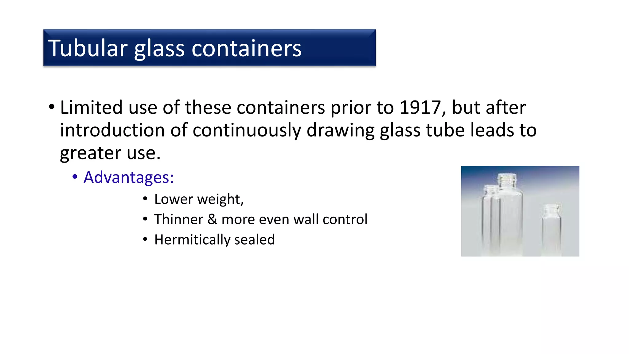 Glass as Pharmaceutical packaging material | PPTX