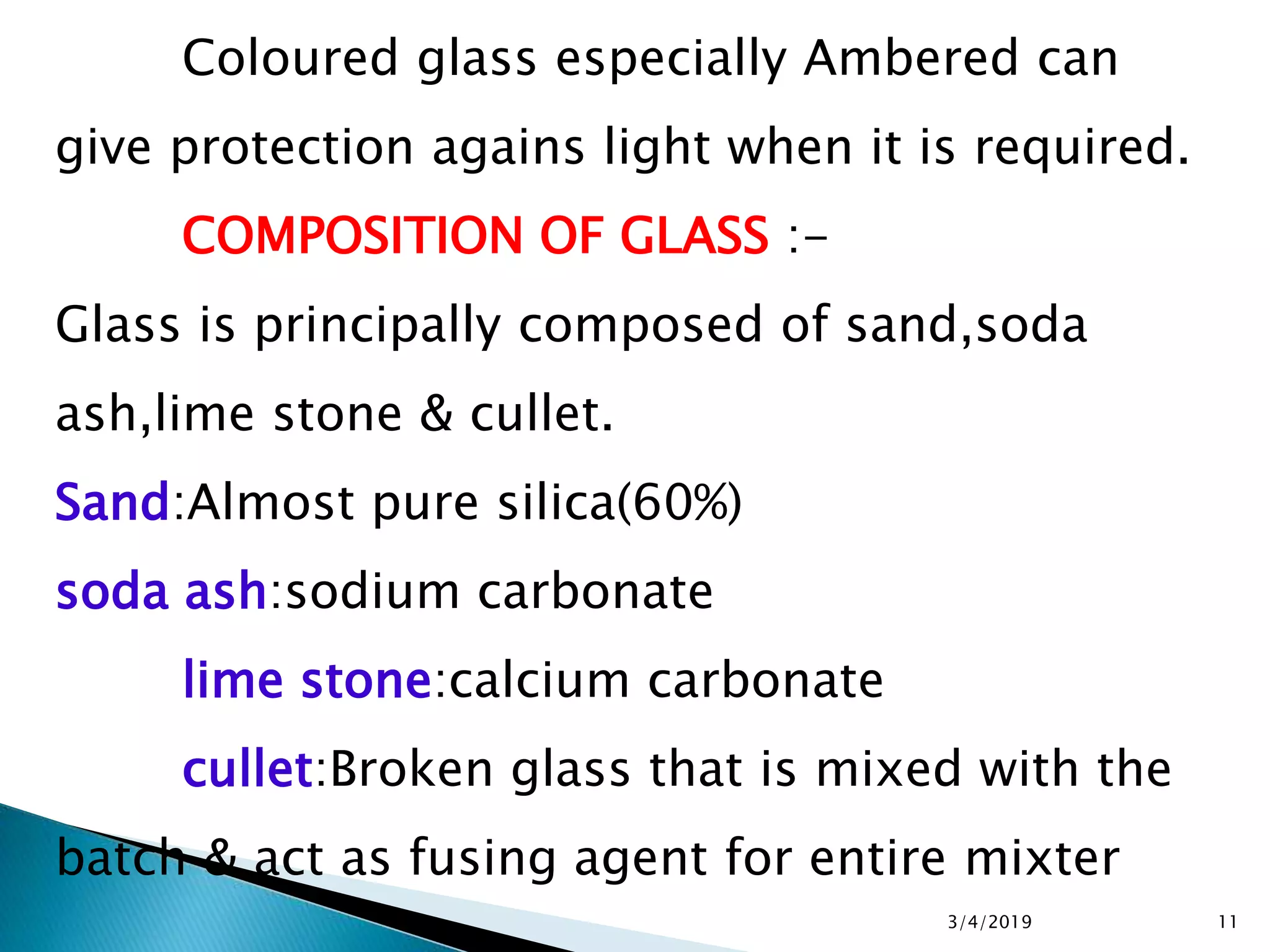 Glass as packaging materials | PPTX