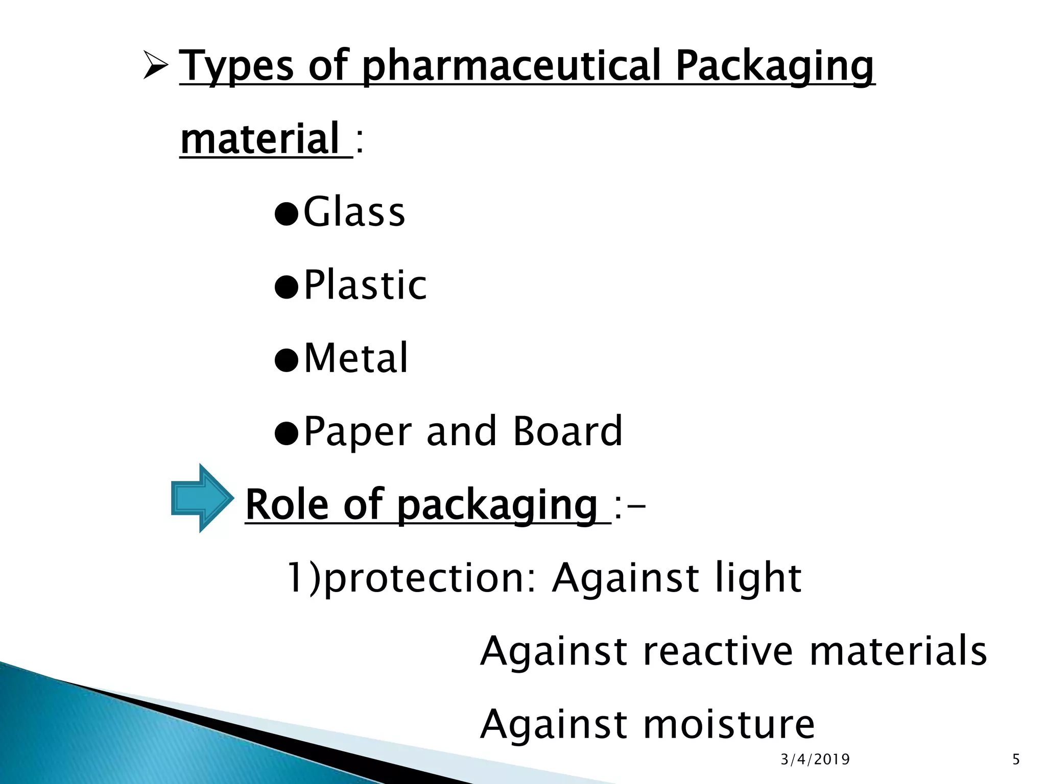Glass as packaging materials | PPTX